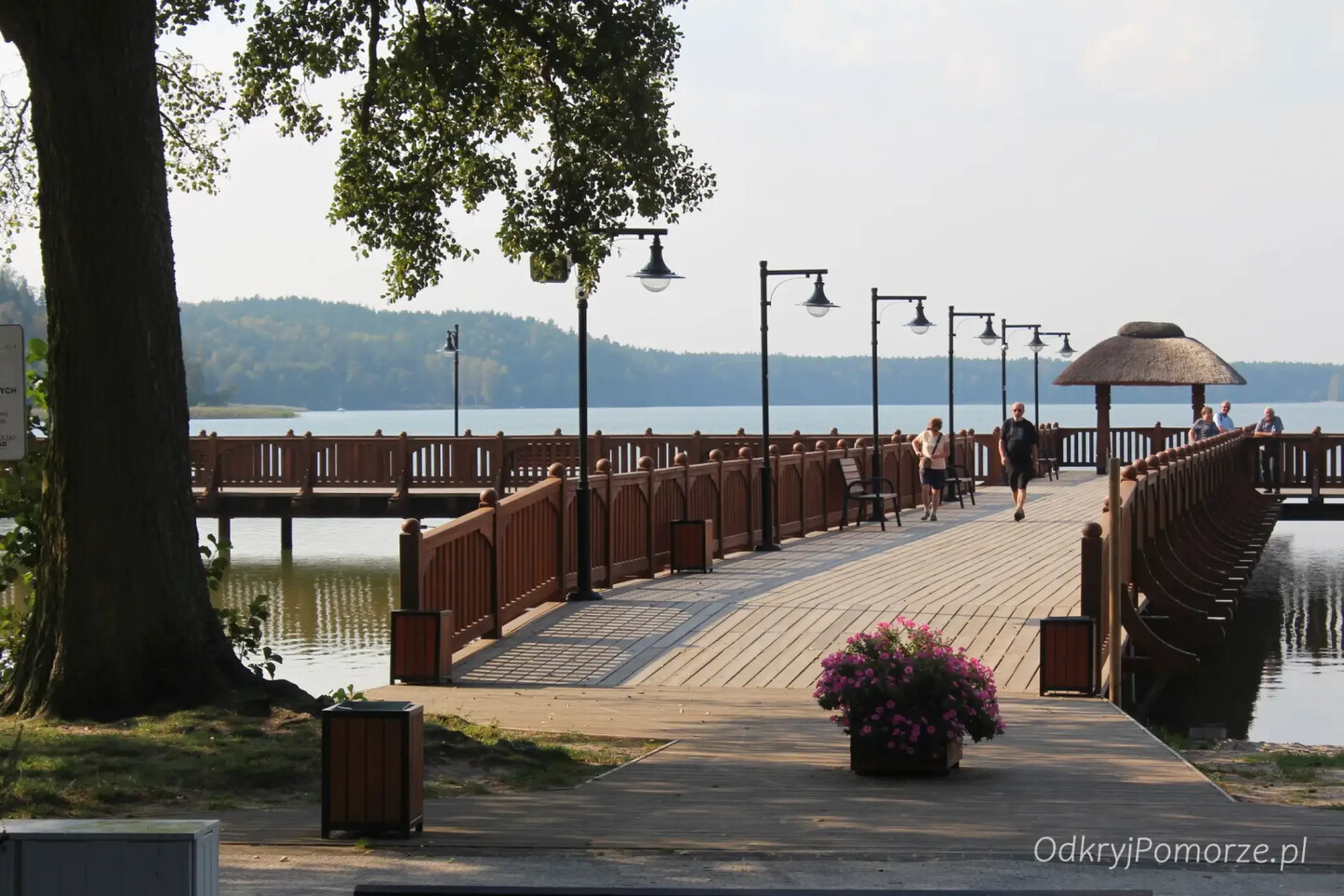 Molo nad Jeziorem Wielewskim Wiele - plaża, kąpielisko | odkryjPomorze.pl